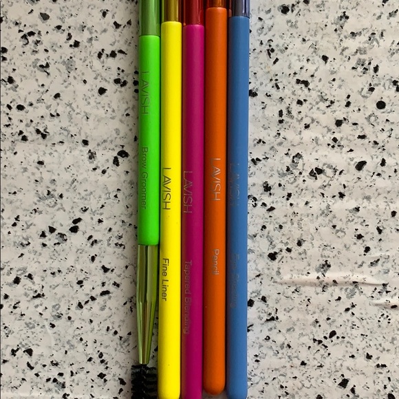 Lavish | Makeup | New Lavish 5piece Neon Eye Brush Collection Set ...